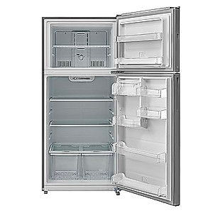 West Bend Frost Free Apartment Size Refrigerator, 18-Cu.Ft, Metallic