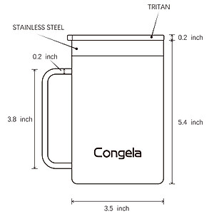 Congela 18oz stainless steel insulated coffee mugs with handle, double wall stainless coffee mugs, coffee tumblers 2Pack (Forest+Desert Sage,18oz 2Pack)