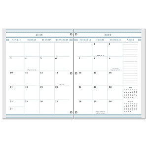 Office Depot® Brand Fashion Monthly Academic Planner, 8-1/4" x 10-3/4", Stripes, July 2022 to June 2023, ODUS2133-022