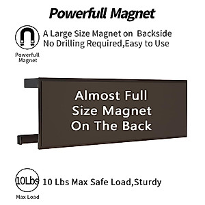 Magnetic Paper Towel Holder for Refrigerator, Kitchen Towel Holder Rack Magnetic Paper Towel Bar Multi Function Made of Iron,Used for Kitchen,Bathroom,Toilet, Drill Free (Black, Medium)