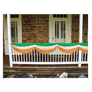 Irish Fabric Bunting (green, white, orange) Party Accessory (1 count) (1/Pkg)