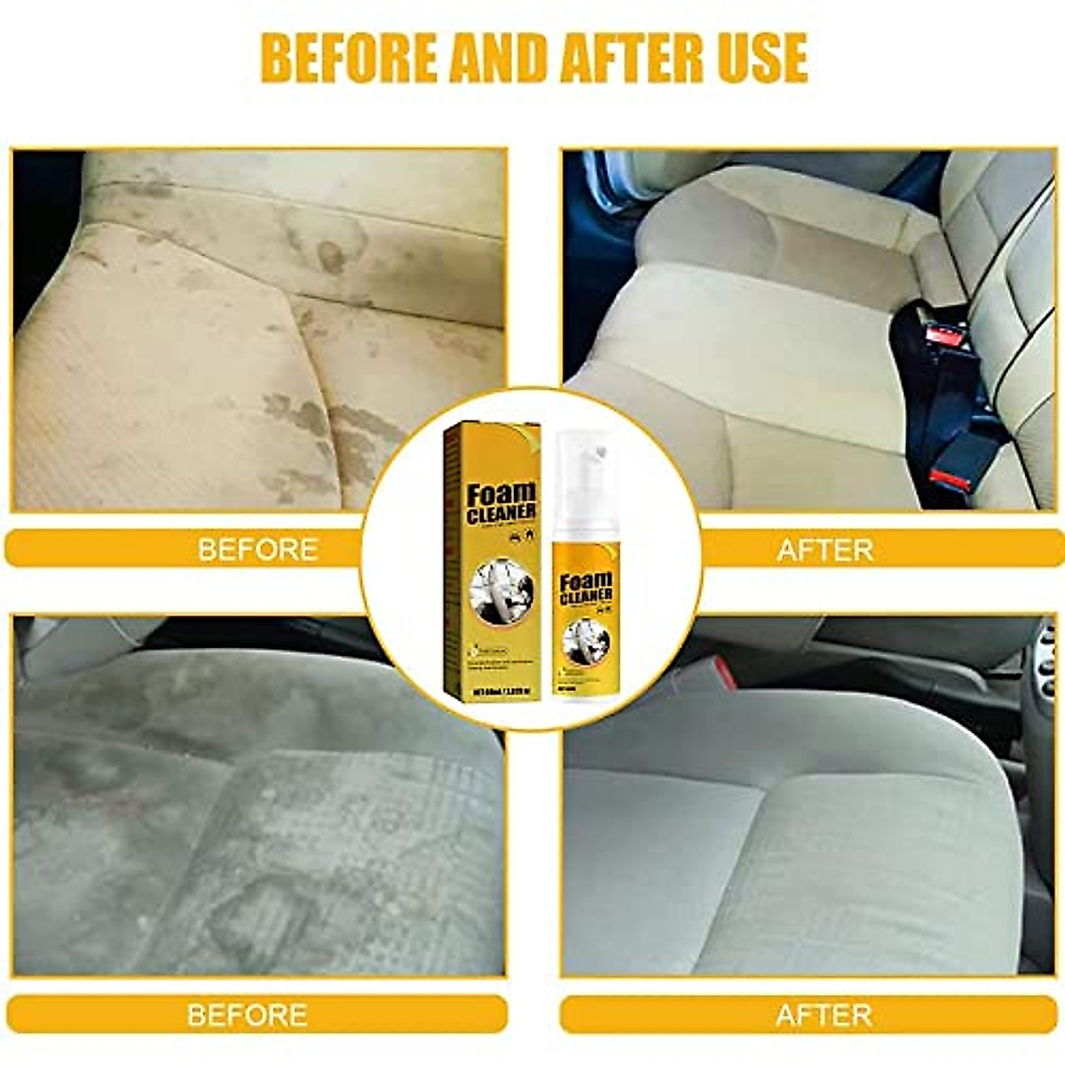 Car Magic Foam Cleaner, 2023 New Magic Foam Cleaner for Car, Multifunctional Car Magic Foam Cleaner (2PCS,30ML)