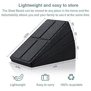 Slant Board 3pcs 12''Squat Wedge Calf Stretcher for Physical Therapy Equipment Plantar Fasciitis,Heel, Foot Stretching, Shin Splint, and Calf Stretch Wedge Improve Lower Leg