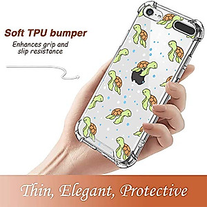 ZIYE Compatible with iPod Touch 7th Generation Case,iPod Touch 6 5 Case Clear,Shockproof Protective Case for iPod Touch 5/iPod Touch 6/iPod Touch 7 Case Turtle