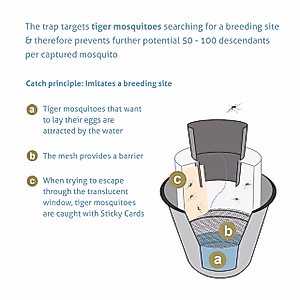 BIOGENTS BG-GAT Yard Protection (Pack of 2) • Non-Electrical Outdoor Mosquito Trap for Egg Laying Asian Tiger and Dengue Mosquitoes • for a pest-Free Patio