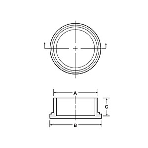 Caplugs SEP-36 SEP Series – Static Dissipative Plug for Threaded & Non-Threaded Connectors, 8 Pack, Red LD-PE, Nominal Thread Size 2-1/4"-16 Mechanical Protection, Electrical, Electronic, Bayonet