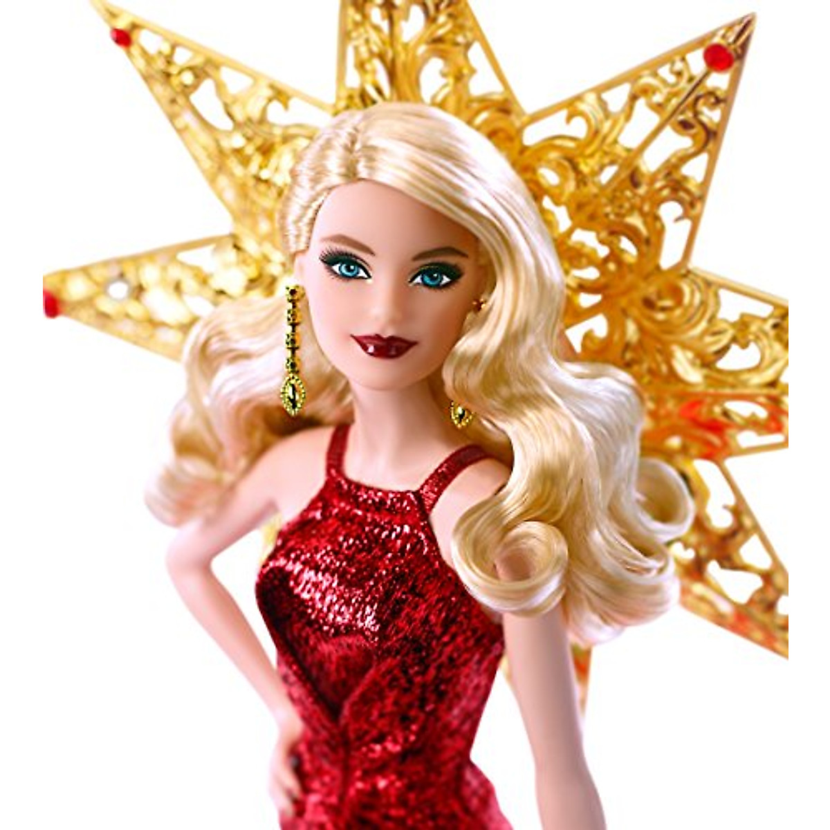 Barbie 2017 Holiday Doll, Blonde with Gold Dress