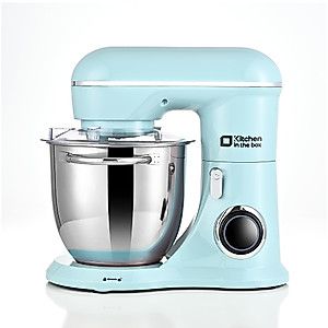 Kitchen in the box Stand Mixer, 4.5QT+5QT Two bowls Electric Food Mixer, 10 Speeds Kitchen Mixer for Daily Use with Egg Whisk,Dough Hook,Flat Beater (Blue)