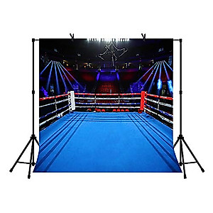 LYLYCTY 6x6ft Boxing Birthday Party Photography Backdrop Boxing Arena Sport Themed Background for Children Boy Portrait Birthday Party Decor Photo Booth Studio Props BJZYLY252