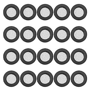 DOITOOL 20Pcs Shower Head Gasket Filter Hose Washer with Wire Mesh Rubber Gasket with Net Shower Head Filter for Sealing Repair & Most Standard Hose/Faucet/Shower Head Connection
