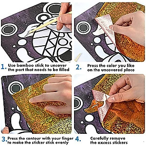 Children's Early Education Cartoon Magic Transfer Paper, Magic Sticker Painting Art Kits, Cartoon DIY Magic Sticker Transfer Painting Crafts for Kids Arts and Crafts Toys for Children Gift (15pcs-B)