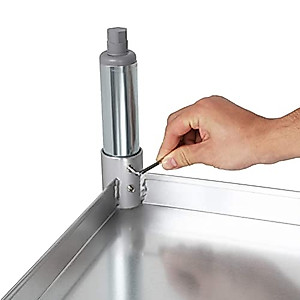 24 x 30 in Stainless Steel Prep Work Table Kitchen Restaurant NSF Food Table with Undershelf Durable 2 Layers Adjustable Sturdy Corrosion Rust Resistance for Home Business Garage Warehouse Restaurant