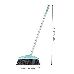 NOLITOY Long Handle Broom for Floor Cleaning Outdoor Broom with Large Angle for Efficient Sweeping Cleaning Tool for Indoor and Outdoor Use