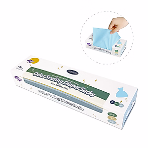 Deefre Odor Sealing Disposable Diaper Bags, 120 Count, Blue, Large Capacity, Unscented Diaper Trash Bags, Safety, Multiple Specifications, Wide Application, Easy to Use