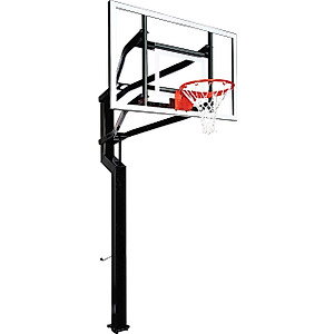 Goalsetter Captain In Ground Adjustable Basketball System with 60-Inch Glass Backboard and Flex Rim