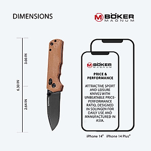 Böker MAGNUM Rockstub Brown Micarta -01SC710