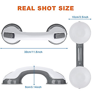 BUBEHYMY 2 Pack Shower Handle, 12 inch Grab Bars for bathtubs and Showers for Handicap, Mother, Elderly Seniors Assistance Products Baby Shower Handle Safety Cup Grip Non Slip Handicap