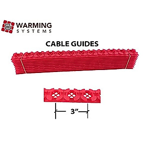 50 Sqft Cable Set, Electric Radiant Floor Heat Heating System with Digital Floor Sensing Thermostat