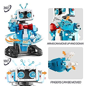 STEM Robot Building Toys for Kids Compatible with Lego Sets 3in1 Remote & APP Controlled Robot Building Kit Engineering Learning Educational Rechargeable Robot Toy Gifts for Boys Girls (726 Pcs)