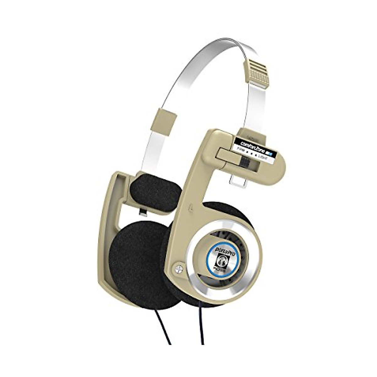 Koss Porta Pro Limited Edition Rhythm Beige On-Ear Headphones, in-Line Microphone, Volume Control and Touch Remote Control, Includes Hard Carrying Case, Wired with 3.5mm Plug, Rhythm Beige