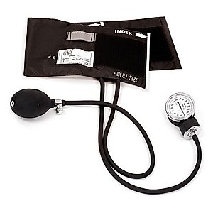 Prestige Medical Premium Adult Aneroid Sphygmomanometer (Black)
