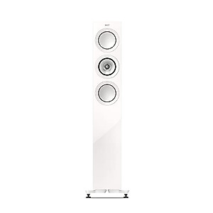 KEF R5 Meta Compact 3 Way Floorstanding Speaker - Each (Gloss White)