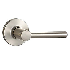 Amazon Basics Contemporary Madison Door Lever, Passage, Satin Nickel