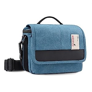 Besnfoto Camera Bag Small for Women Men, Mirrorless Camera bag Cute Compact Waterproof Canvas Messenger Bag for DSLR SLR Camera Case