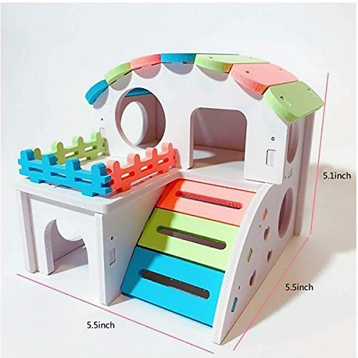 YUEKUA DIY Wooden Hamster House Hide House Hide Exercise Play Toys chew Small Hamsters, mice, mice, Gerbils and Other Pets s1