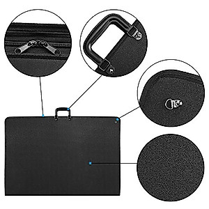 1st Place Products Professional Art Portfolio Case - 24 x 36 Inches - Light Weight & Durable - Shoulder Strap & Handle Options - Three Inside Pockets - Water Resistant - Documents Posters Monitors