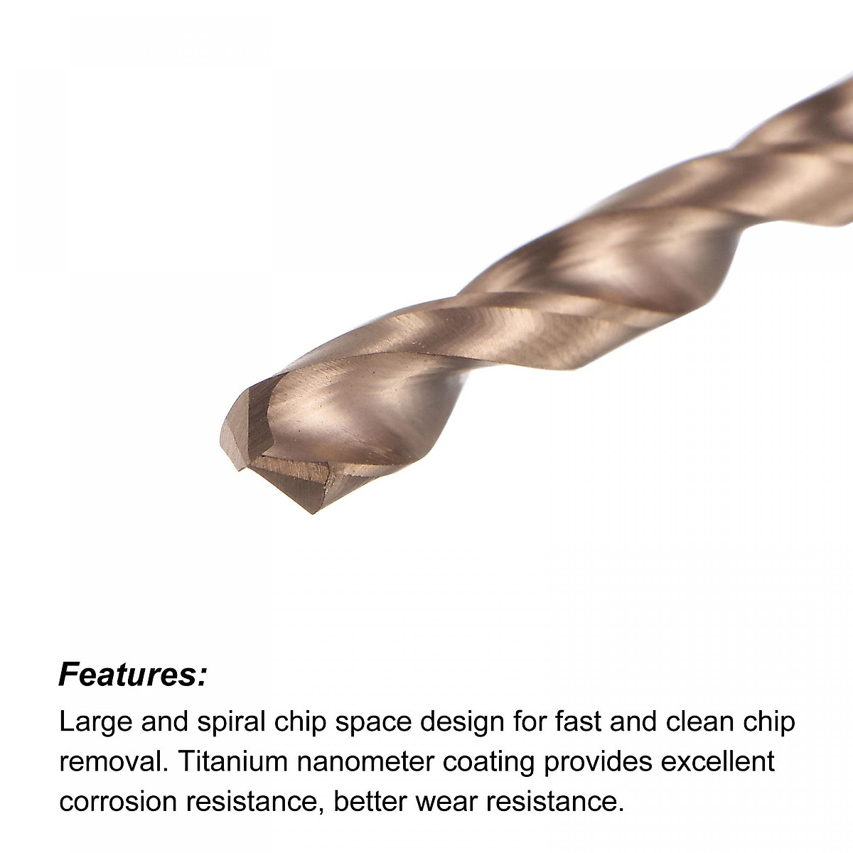 uxcell Twist Drill Bit, 4.1mm Jobber Drill Bit Nanoscale Titanium Coated K35 Tungsten Carbide Straight Shank 100mm Length for Drilling Stainless Steel Alloy Steel