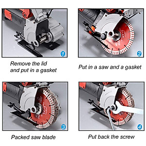 Wall Grooving Machine, Channels Cutter, Concrete Cutting Machine for Cutting Slotting Marble Concrete Grooves 110V(Red)