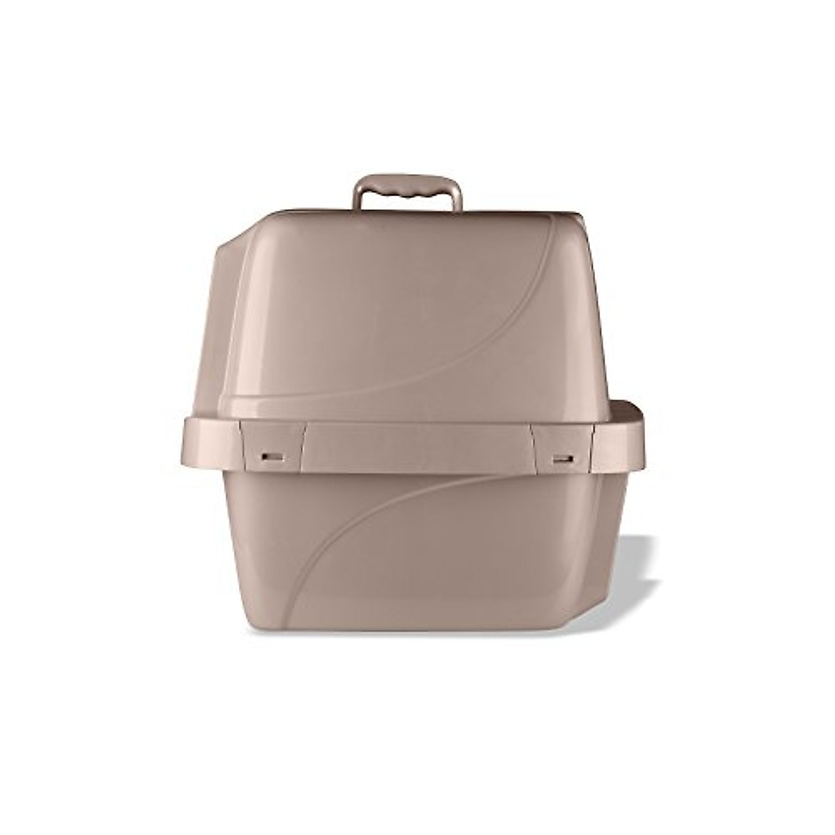 Van Ness Pets Odor Control Large Enclosed Sifting Cat Pan with Odor Door, Hooded, Beige, CP66