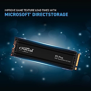 Crucial P5 Plus 2TB Gen4 NVMe M.2 SSD Internal Gaming SSD with Heatsink, Compatible with Playstation 5(PS5) - up to 6600MB/s - CT2000P5PSSD5