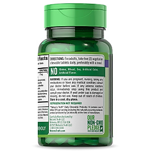 Probiotic Chewable for Men and Women | 6 Billion CFU | 60 Count | 14 Strains | Berry Flavor | Non-GMO & Gluten Free | by Nature's Truth