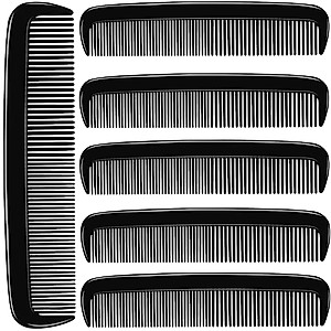 LUXXII (6 Pack) 5" Pocket Hair Comb Beard & Mustache Combs for Men's Hair Beard Mustache and Sideburns