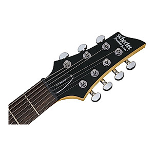 Schecter C-7 Deluxe 7-String Electric Guitar (Left Hand, Satin Black)