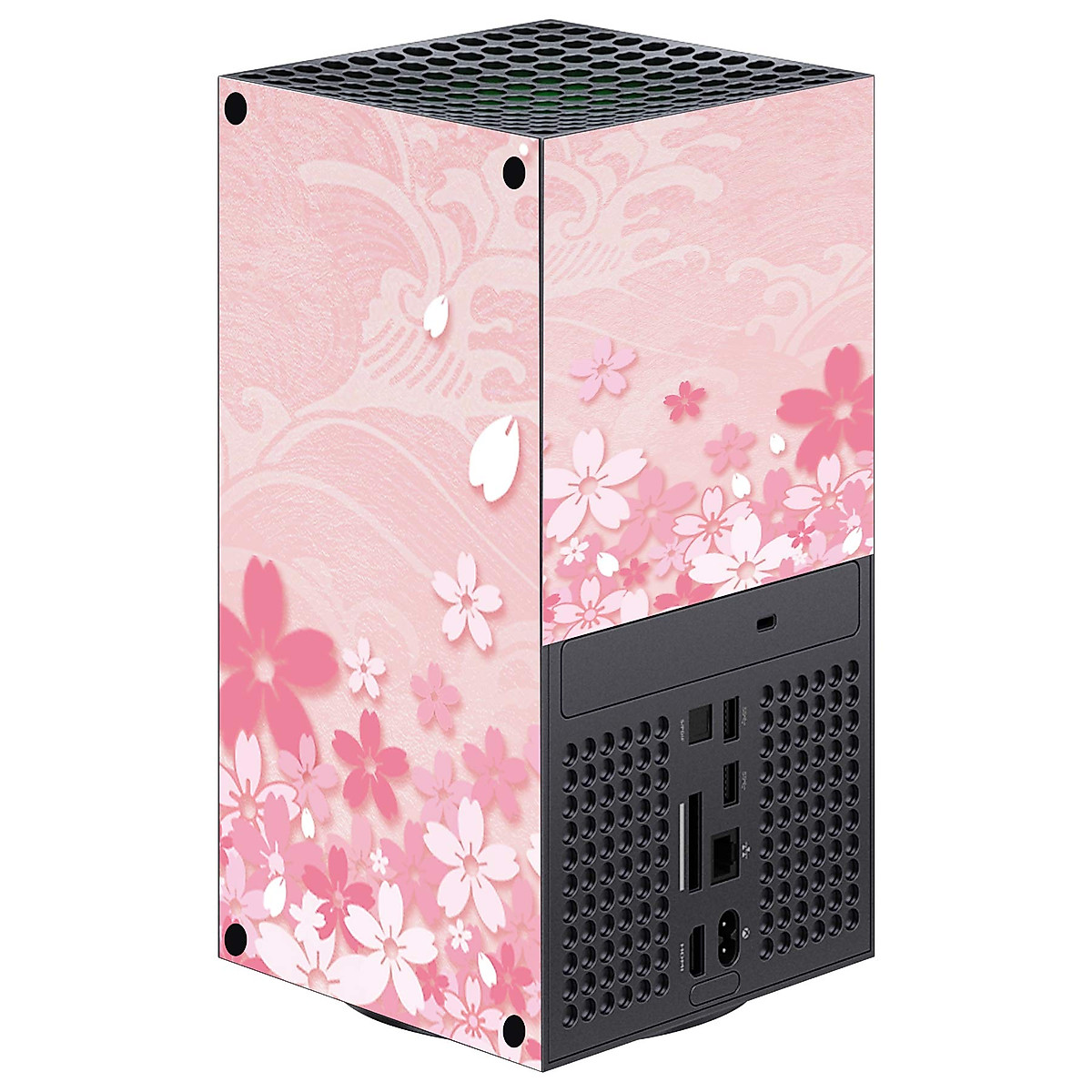 PlayVital Cherry Blossoms Petals Custom Vinyl Skins for Xbox Series X, Wrap Decal Cover Stickers for Xbox Series X Console Controller