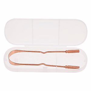 FOMIYES Scraper, Copper Brush with Travel Case, Cleaning Tool Oral Care Tool for Bad Breath