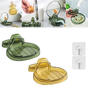 Multifunction Kitchen Spatula Rack, 2023 New Multifunction Kitchen Spatula Rack, Versatile Pot Lid Ladle Holder, Food Grade Plastic Spoon Holder for Multiple Utensils (F)