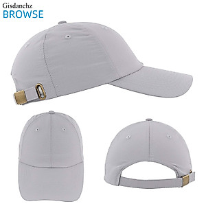 Gisdanchz Caps for Men Outdoor Sport Hat Hiking Fishing Cycling Cap Mens Golf Hats for Women Quikc Dry Womens Baseball Caps Mesh Running Hat Workout Mesh Baseball Cap Grey