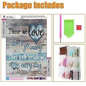 UPINS DIY 5d Love Diamond Art Painting Kit for Adults, Love Theme Round Full Drill Craft Diamond Dots Dotz Painting Canvas Supply for Home Wall Decor, 12X16in