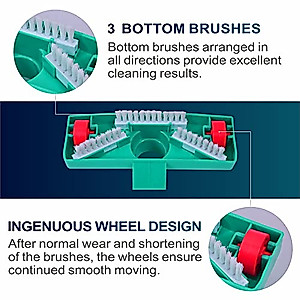 urchindj Underwater Jet Vacuum Cleaner, Portable Pool Vacuum Jet Underwater Cleaner W/Brush & 56.7" Pole, Handheld Jet Pool Vacuum for Above Ground Pool, Attach to Garden Hose