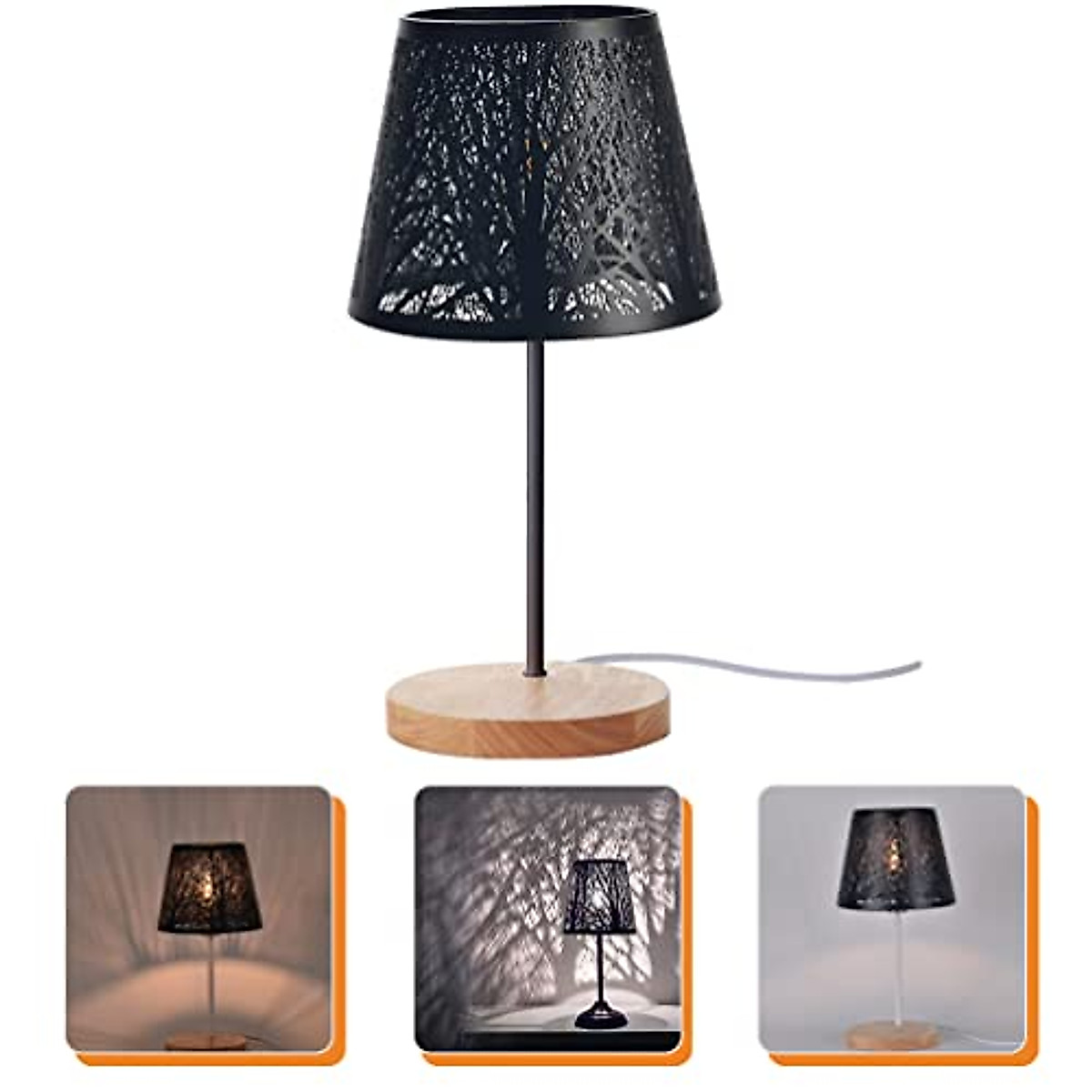 OSALADI Lamparas De Pie para Sala Tree Shadow Lamp Bedside Lamp Decorative Nightstand Lamp Desk Lamp Contemporary Style Small Accent Table Lamp for Living Room Bedroom Galaxy Lamp