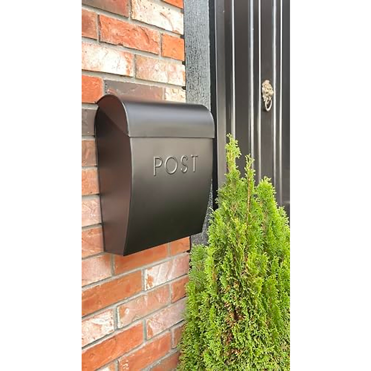 NACH Large Wall Mount Mailbox, 5.07 x 12.44 x 5.39 inches, Black Mailboxes for Outside Wall Mount, Waterproof Mailbox - The Sylvia Mailbox