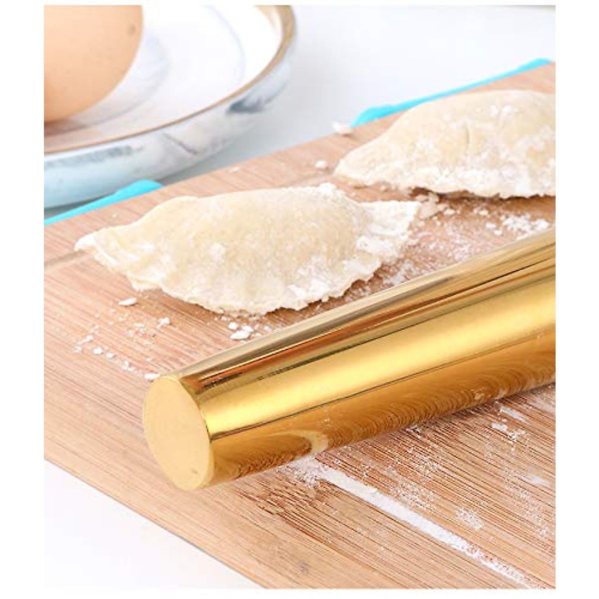 Meisha Stainless Steel Rolling Pin Rainbow Metal Non Stick Dough Roller for Baking Pizza Pastry Dough, Pie Crust & Cookie - Kitchen Cuisine Utensil Smooth Tools - 13 Inches