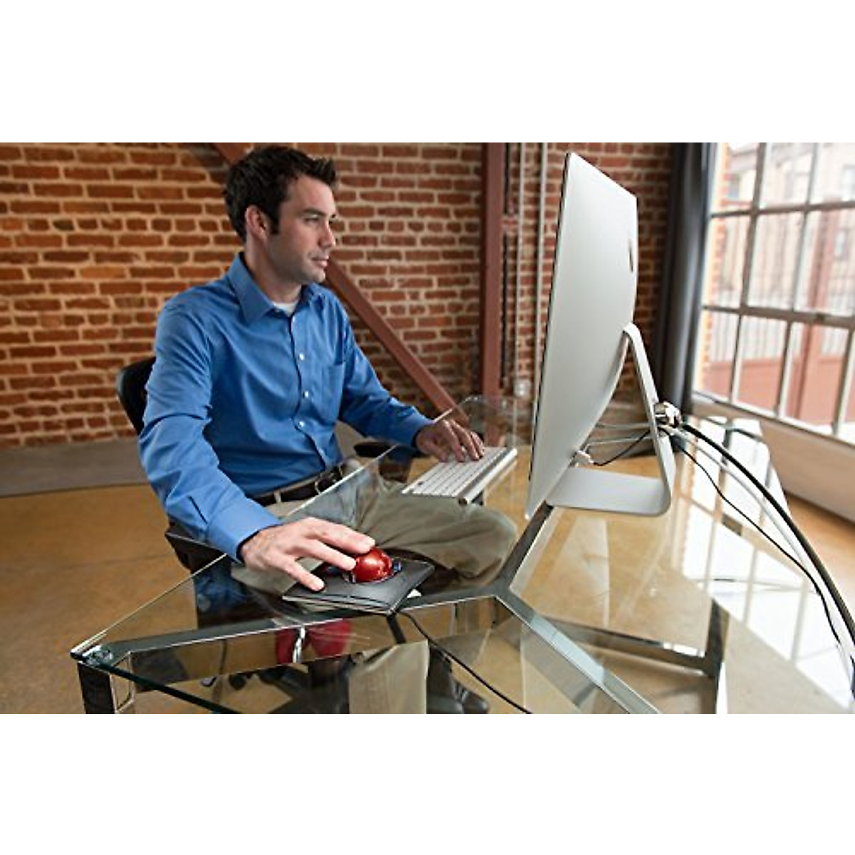 Kensington Wired SlimBlade Trackball Mouse (K72327U), Black