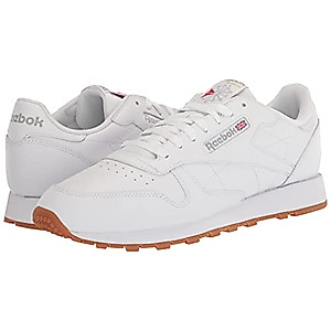 Reebok unisex adult Classic Leather Sneaker, Ftwr White/Pure Grey 3/ Rubber Gum-03, 11.5 Women 10 Men US