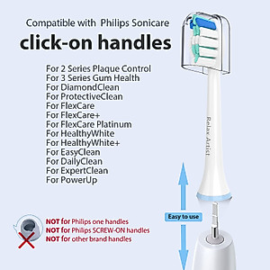 Replacement Toothbrush Heads for Philips Sonicare Replacement Heads,Electric Replacement Brush Head Compatible with Phillips Sonicare G2,C3,C1,C2,4100,A3,W,for Philips Sonic Care Brush(Snap-On),10 Pcs