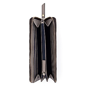 TOUS Calfskin with Bear Logo Embossed Imitation Crocodile Skin in Taupe Color Wallet for Women, 10x19x2 cm, Sherton Collection